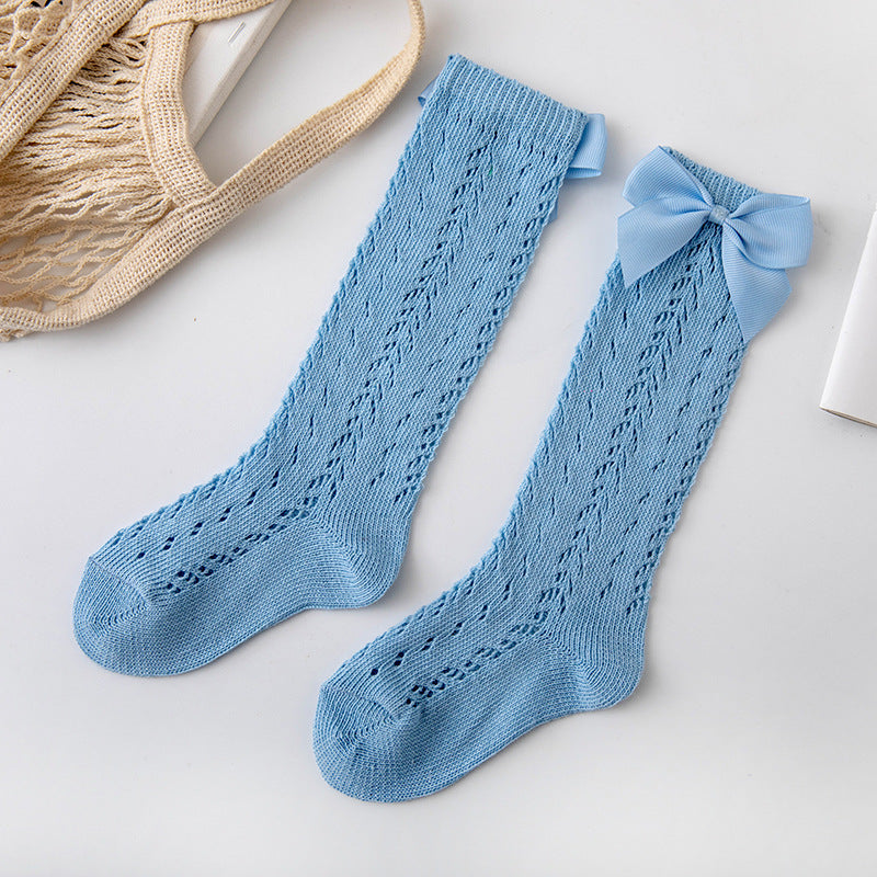 Couture Socks for Princess - Blossom Bows in Blue – Crazy Toes