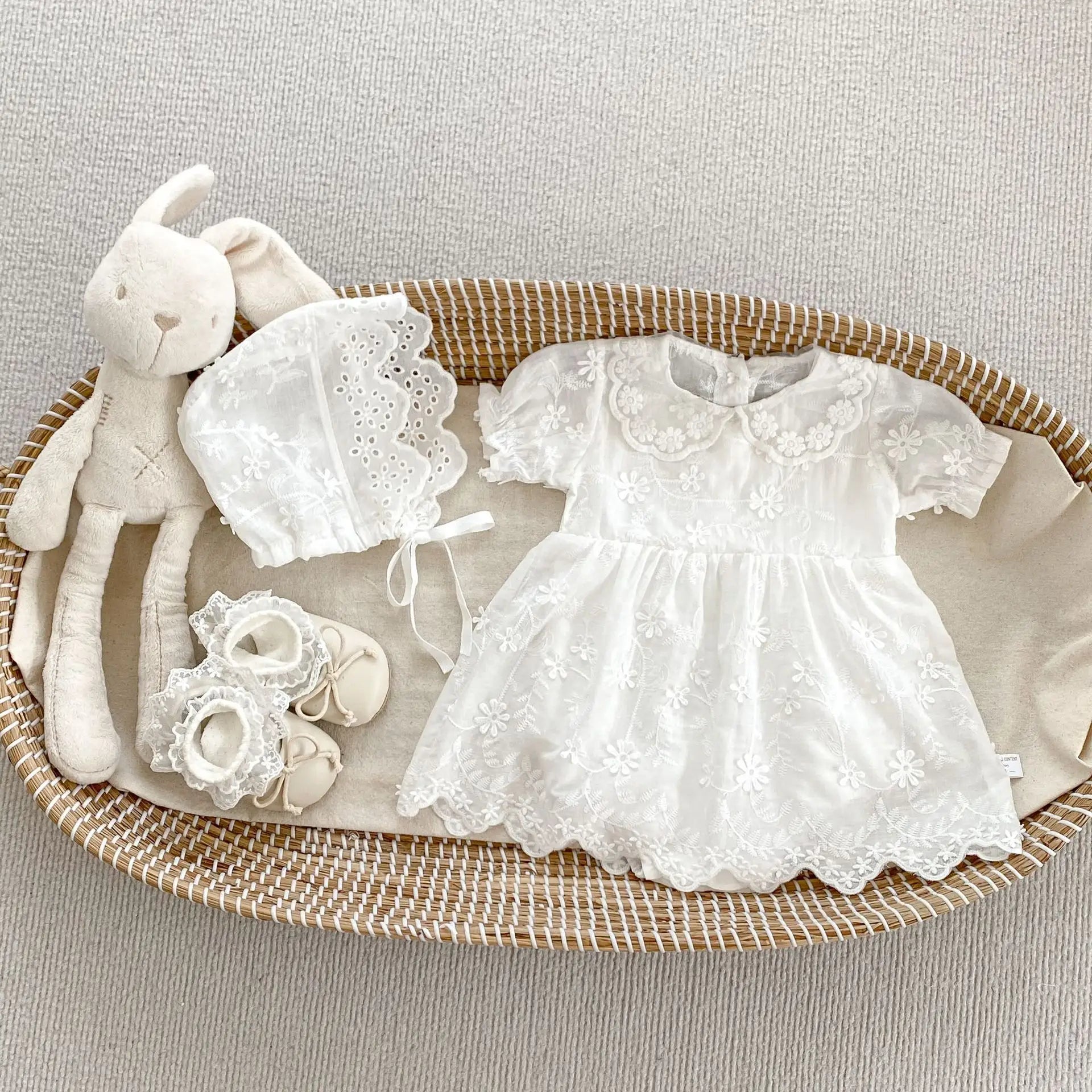 Summer Baby Girl Dress – Lightweight, Embroidered & Comes with Cap ...