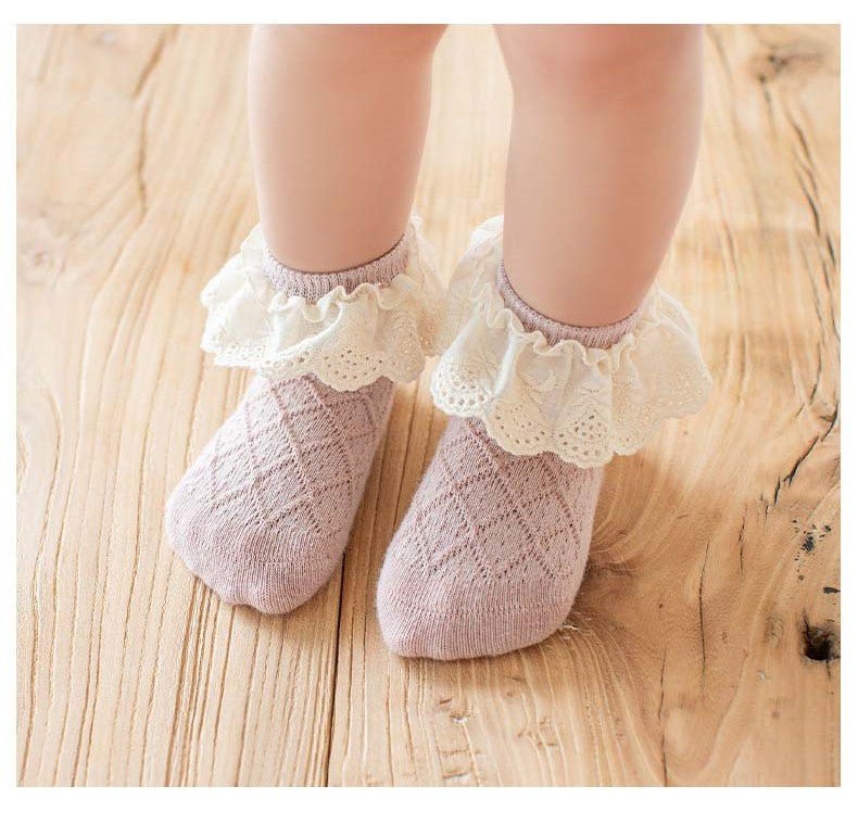 Experience Comfort & Style: Get 100% Cotton Girls Ruffled Socks with ...